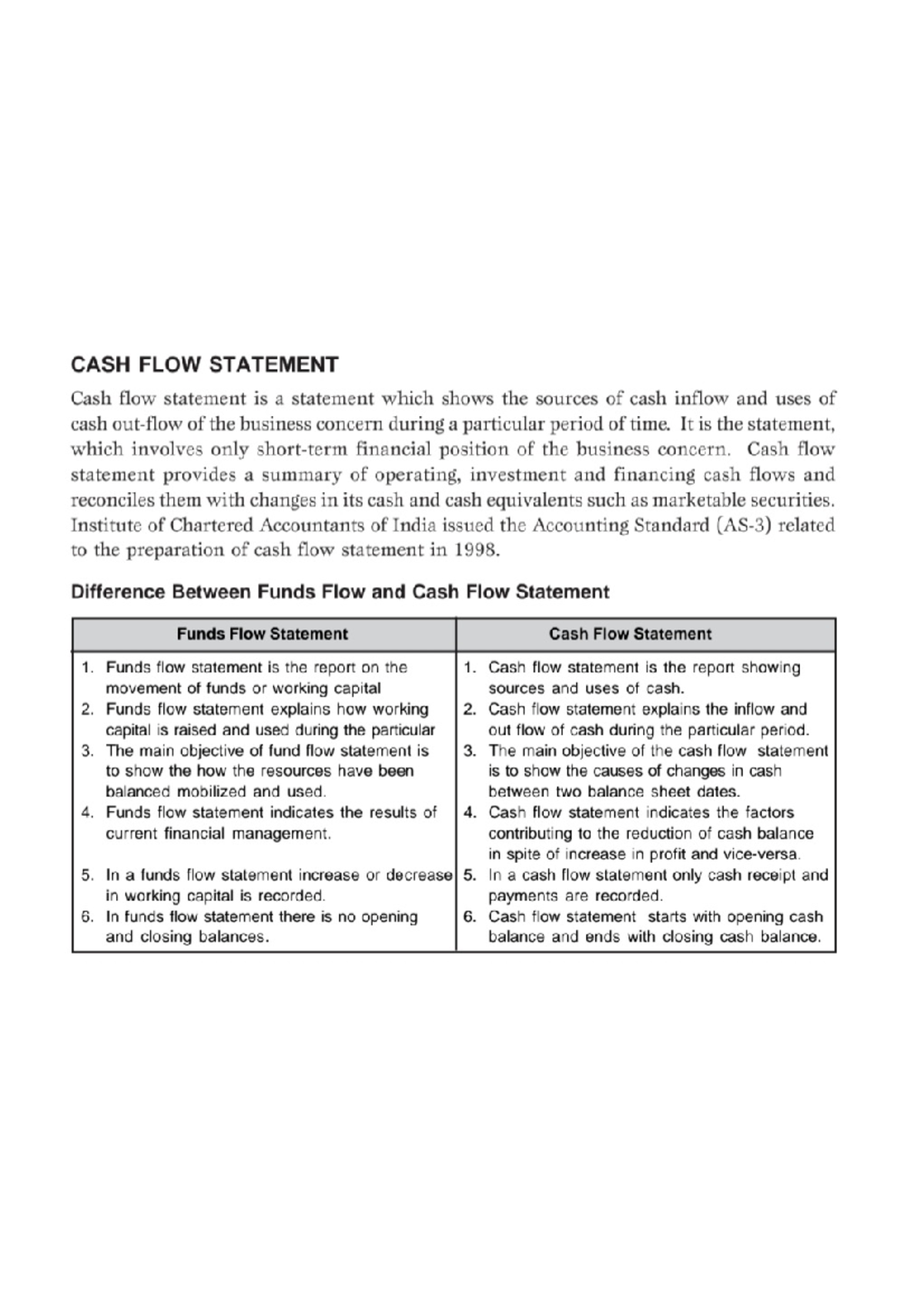 Cash flow statement - Business Economics - Studocu