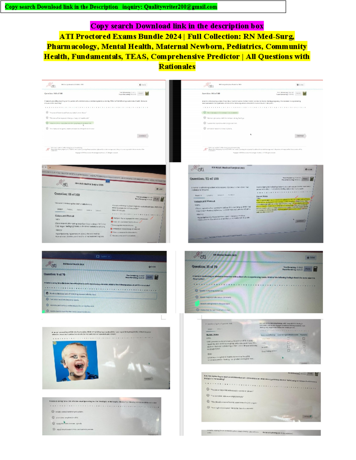 Comprehensive Nursing Exam Success Bundle 2024 ATI RN Visuals and ...