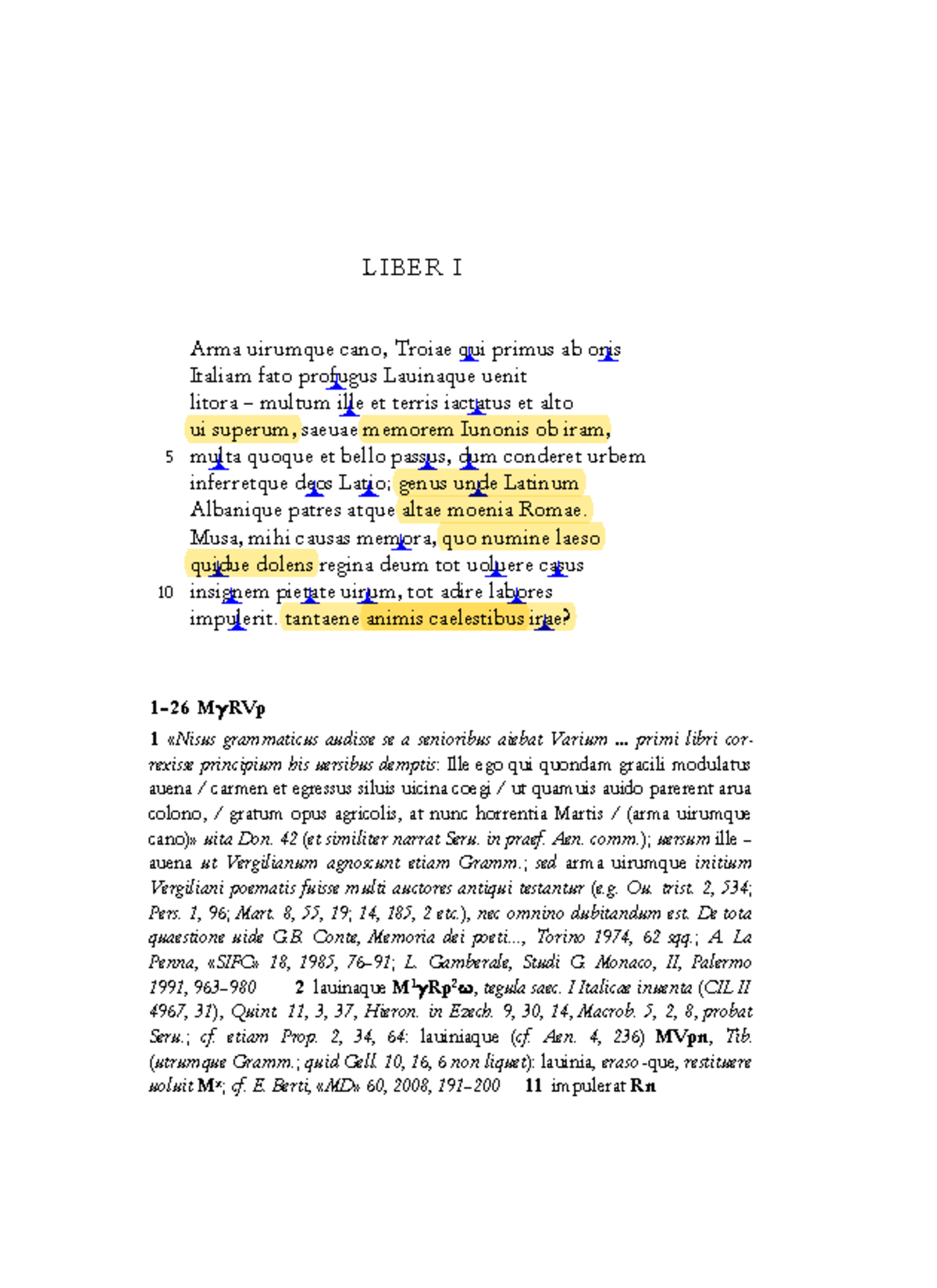 Aen. 1 ed. G - Eneide pdf - LIBER I Arma uirumque cano, Troiae qui ...