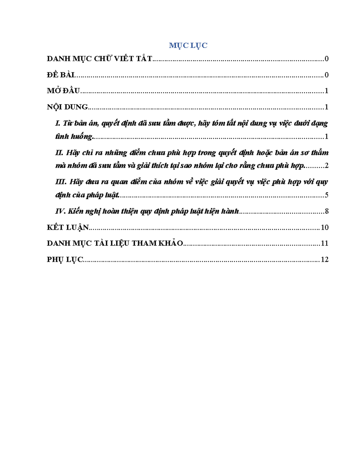 DÂN-SỰ-N1 - bài tập - MỤC LỤC DANH MỤC CHỮ VIẾT - Studocu