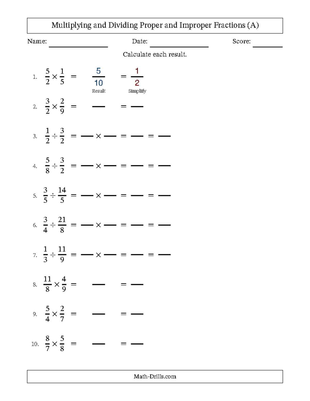 Fractions operations 02 fillable 06 multiplication division 02 improper ...