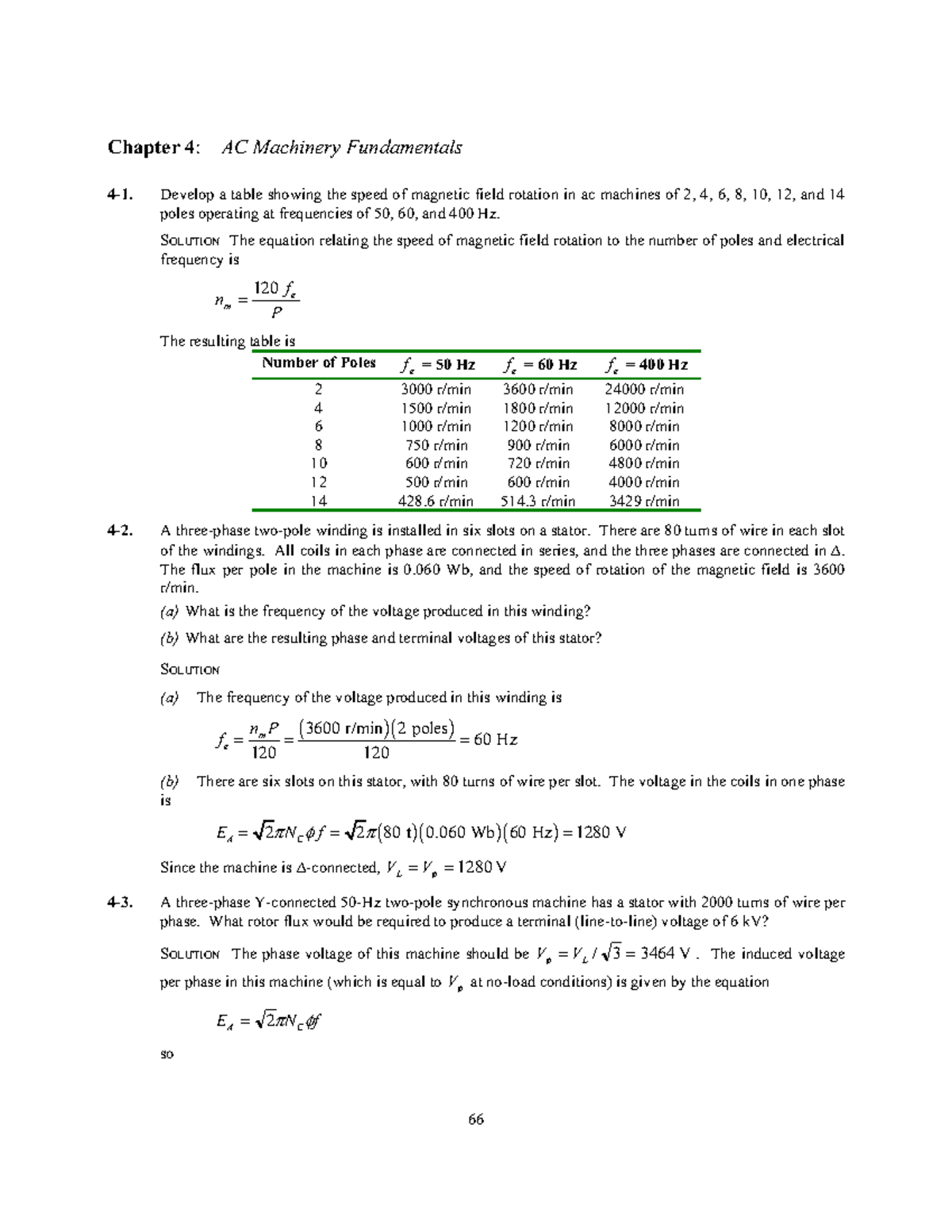 Chap 5 Solutions - Soluciones - Chapter 4: AC Machinery Fundamentals 4 ...