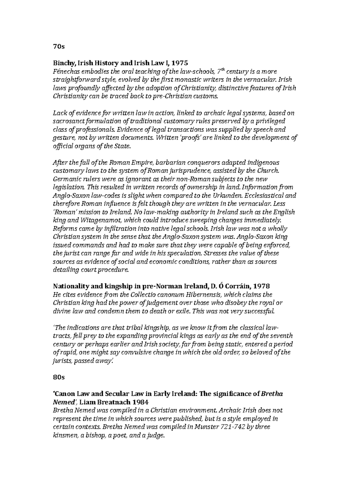Irish Legal Historiography - 70s Binchy, Irish History and Irish Law I ...