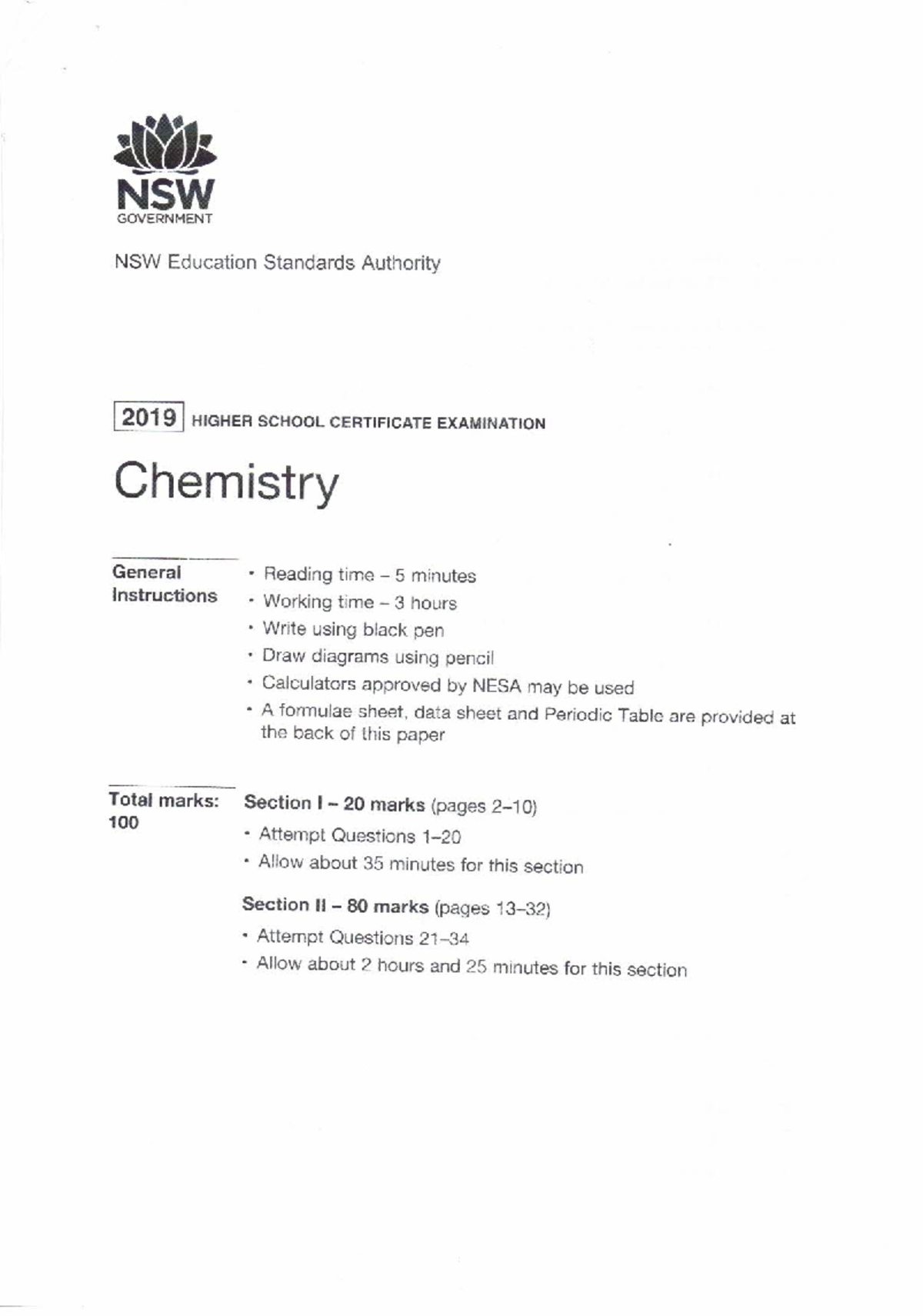 2019 HSC Paper - qewrefd - NSW GOVERNMENT NSW Education Standards ...