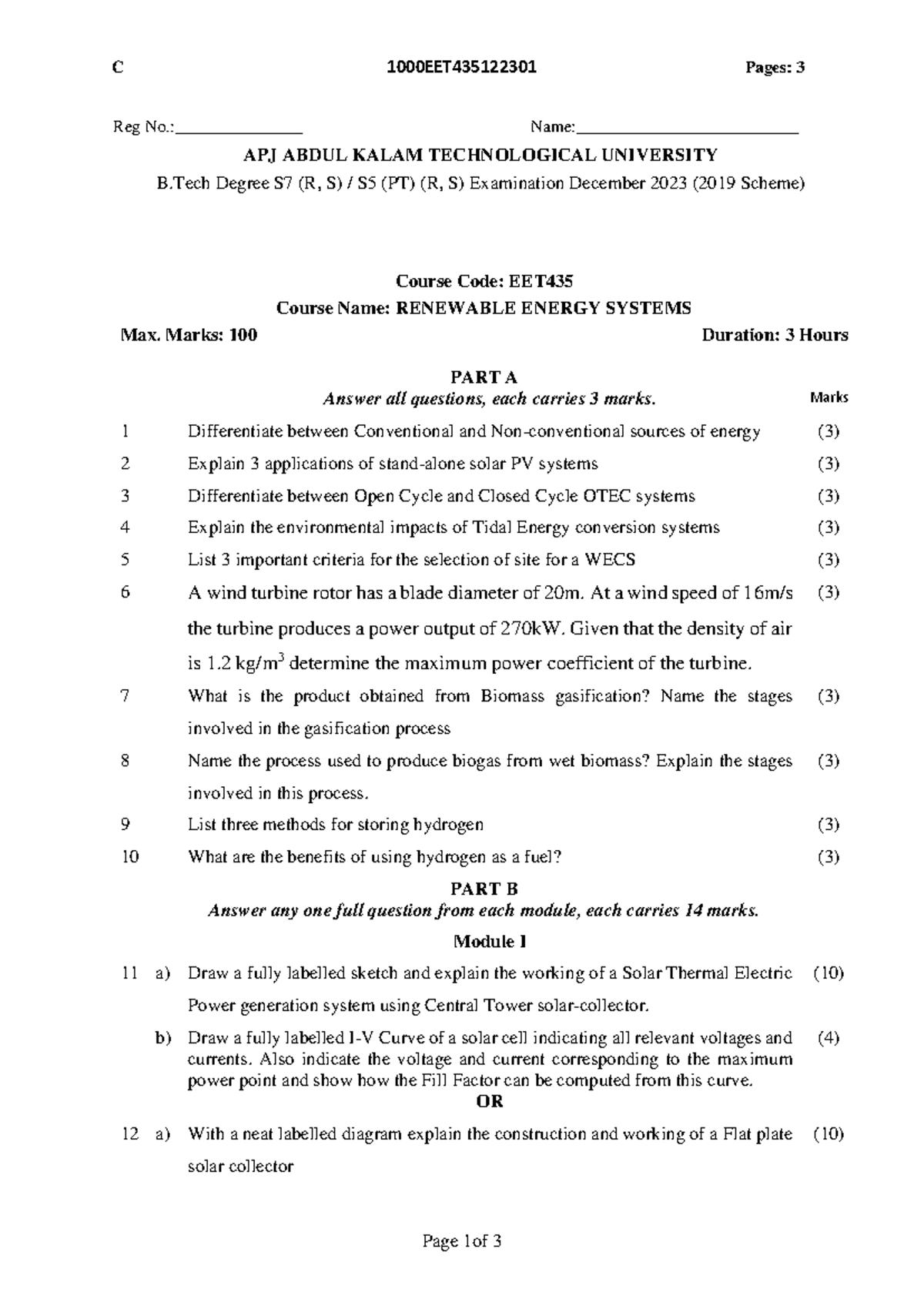 EET435-Dec2023 - QUESTION PAPER - 1000EET Page 1 of 3 Course Code: EET ...