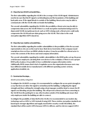 C843 Task 1 - C843 Task 1. assignment passed - C844 - WGU - Studocu