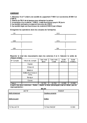 Exercices Supplementaires Creances Douteuses - L’état des créances ...