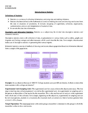 Classification - Lecture notes 1 - Definitions Classification: The ...