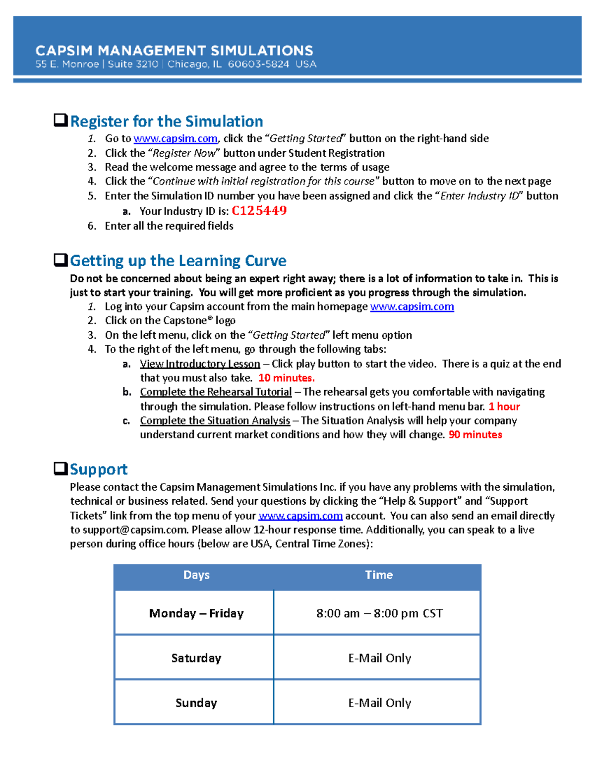 Capstone Getting Started, 29123 MGMT 495 Competitive Strategy - Miller ...