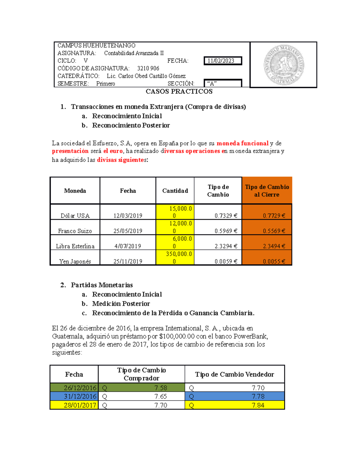 1. Caso Práctico Transacciones en Moneda Extranjera-2 - CAMPUS ...