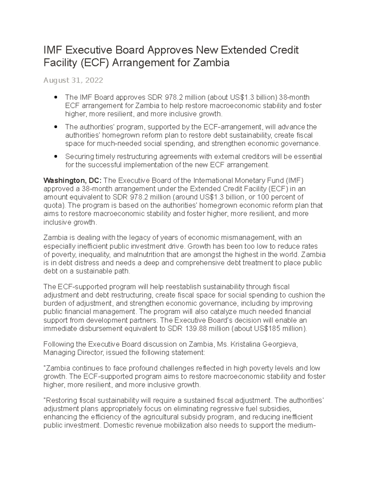 Imf 449 - Money disbursed to nations by the IMF - IMF Executive Board ...