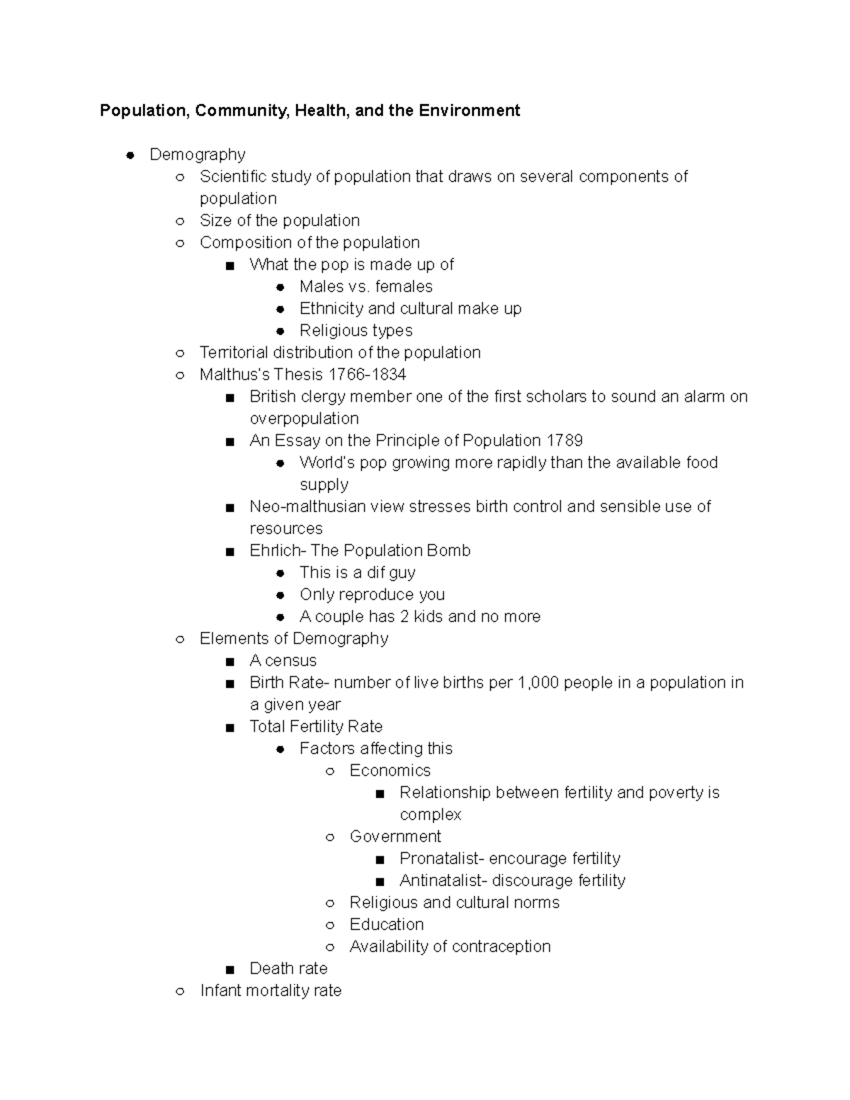 Chap 10 Notes SOCY 101 - Dr. Nielson - Population, Community, Health ...