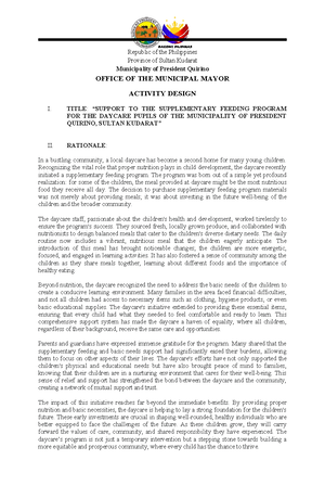 Activity Design-Conduct of Linggo ng Kabataan Youth Symposium - 300k ...