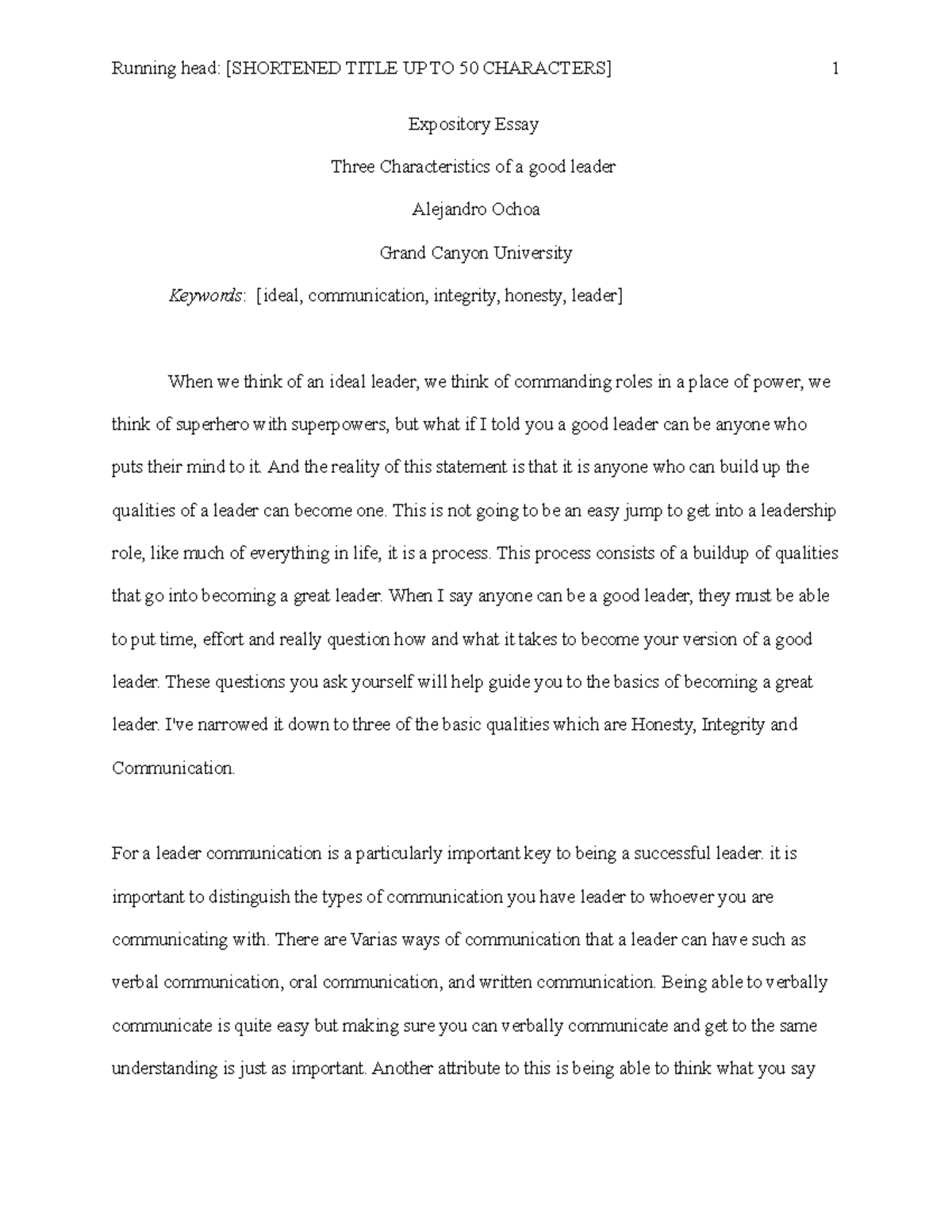 Document 15 - Copy - University Success - Running head: [SHORTENED ...