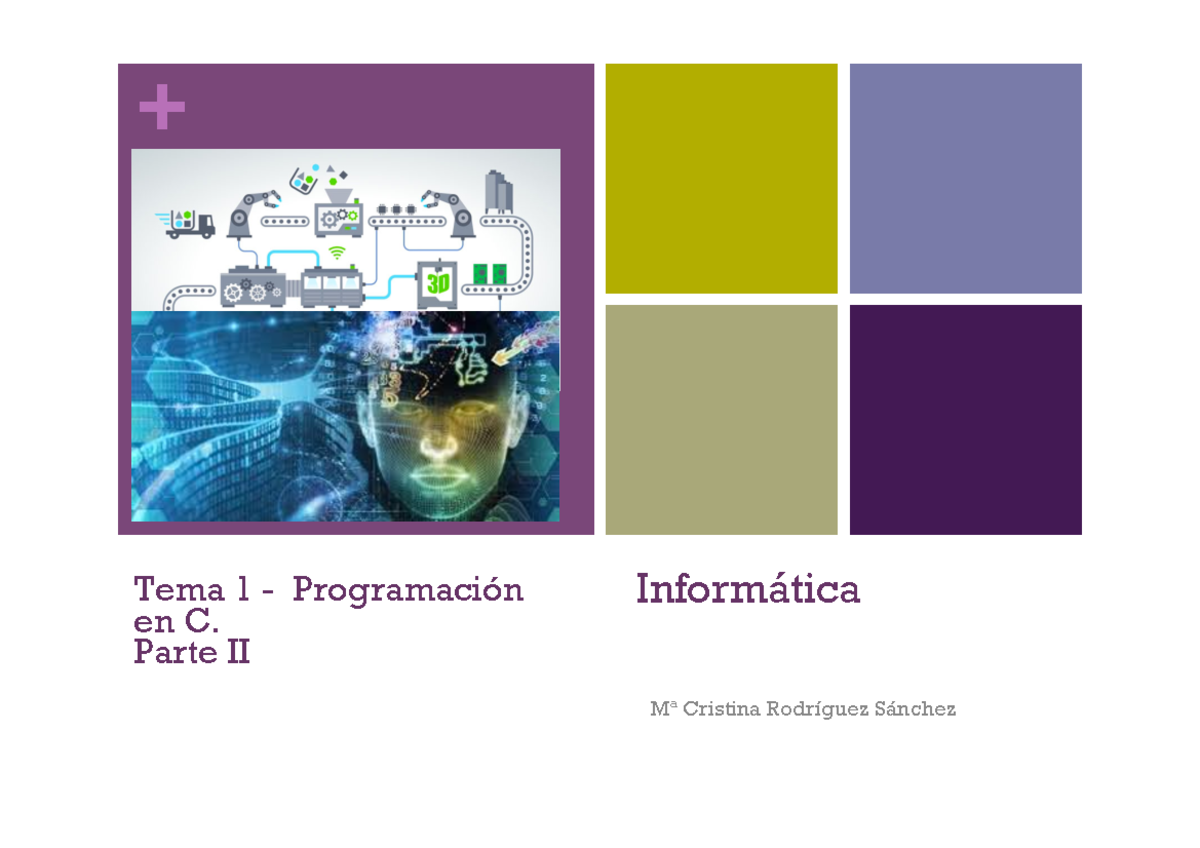 C parte 2 - Informática Mª Cristina Rodríguez Sánchez ####### Tema 1 ...
