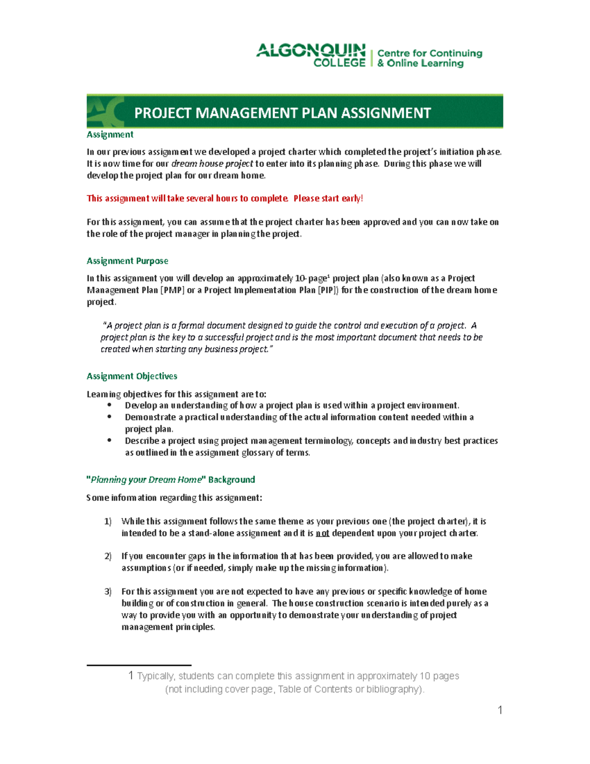(F22) MGT4111 Project Plan Assignment - Assignment In our previous ...