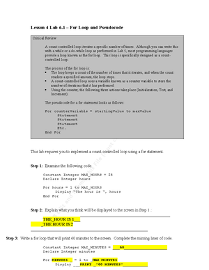 DONE cosc1315 l5 lab 8 1 - LAB - Lesson 5 Lab 8 – Input Validation Critical Review If a computer ...