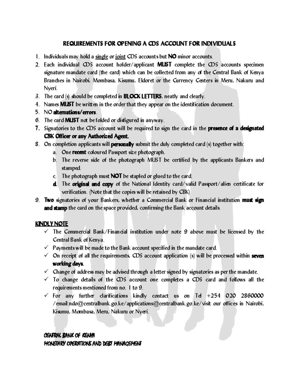 Requirements FOR Opening A CDS Account-ind - REQUIREMENTS FOR OPENING A ...