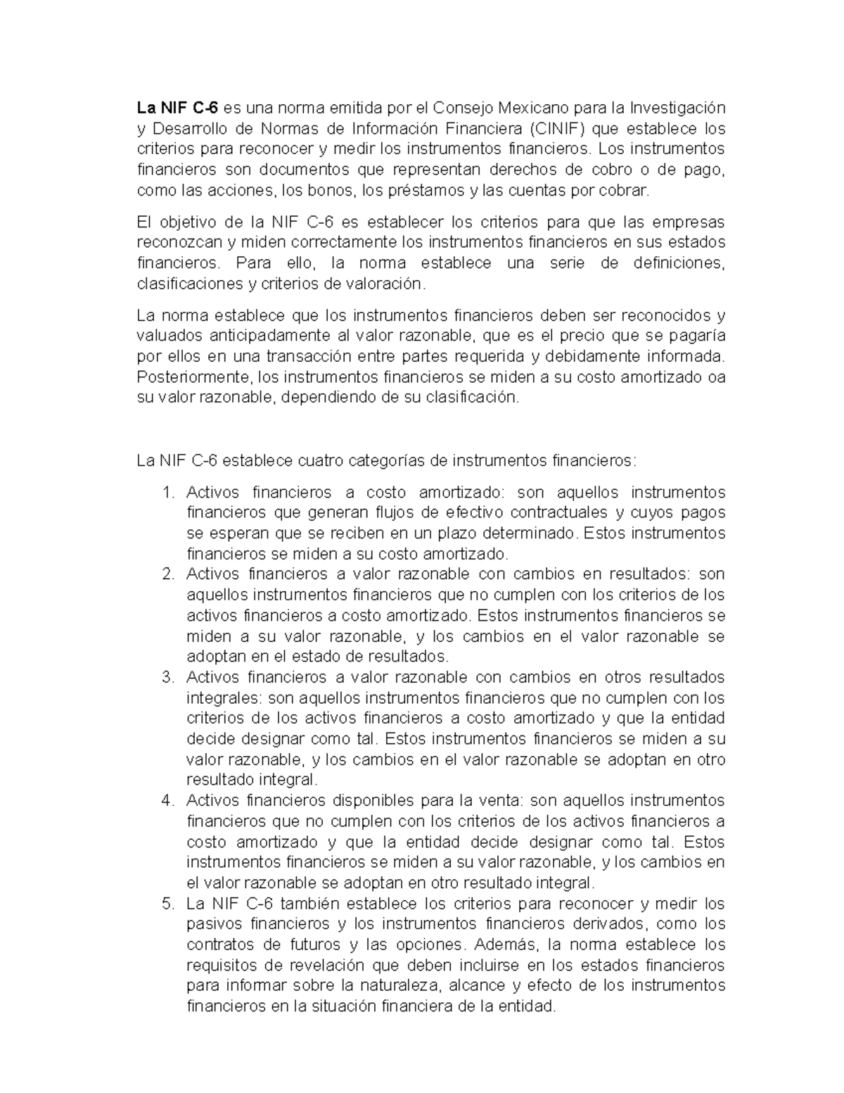 La NIF C - las nif - La NIF C-6 es una norma emitida por el Consejo ...