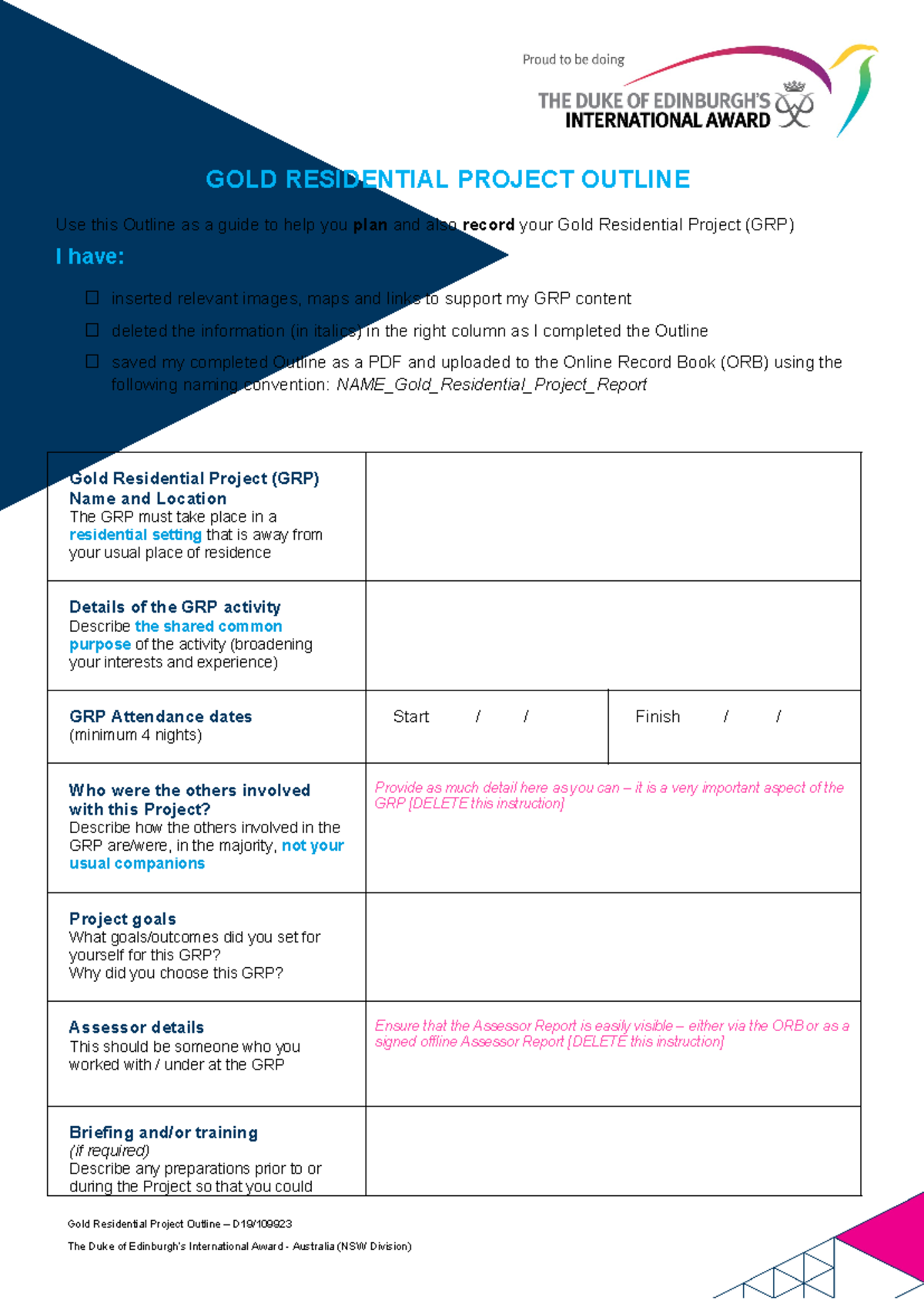 Gold-Residential-Report-Template - Use this Outline as a guide to help ...