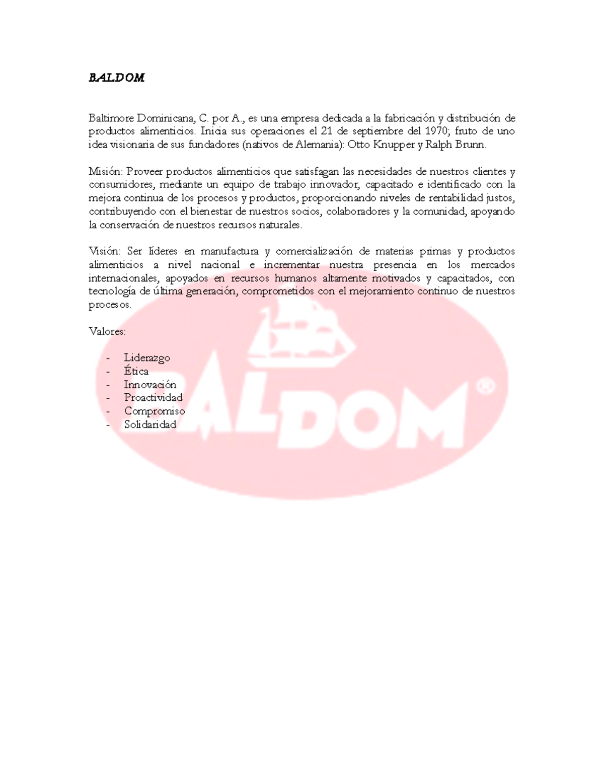 Actualizado Baldom - Marketing plan of that company - BALDOM Baltimore ...