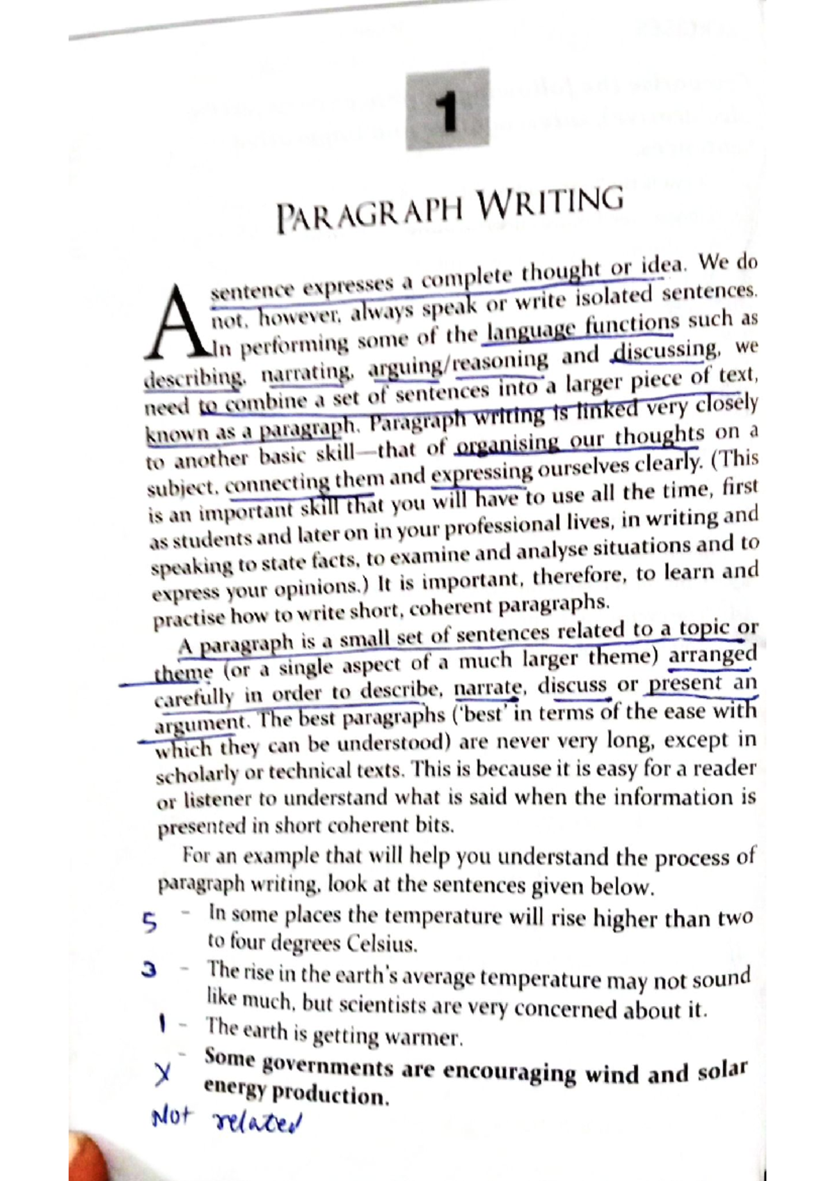 TY Sem V Writing skills - Tyba notes - 1 PARAGRAPH WRITING sentence ...