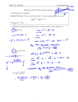 Spring 2010 Calc 1 Final Exam done - MATH 1271 - Studocu