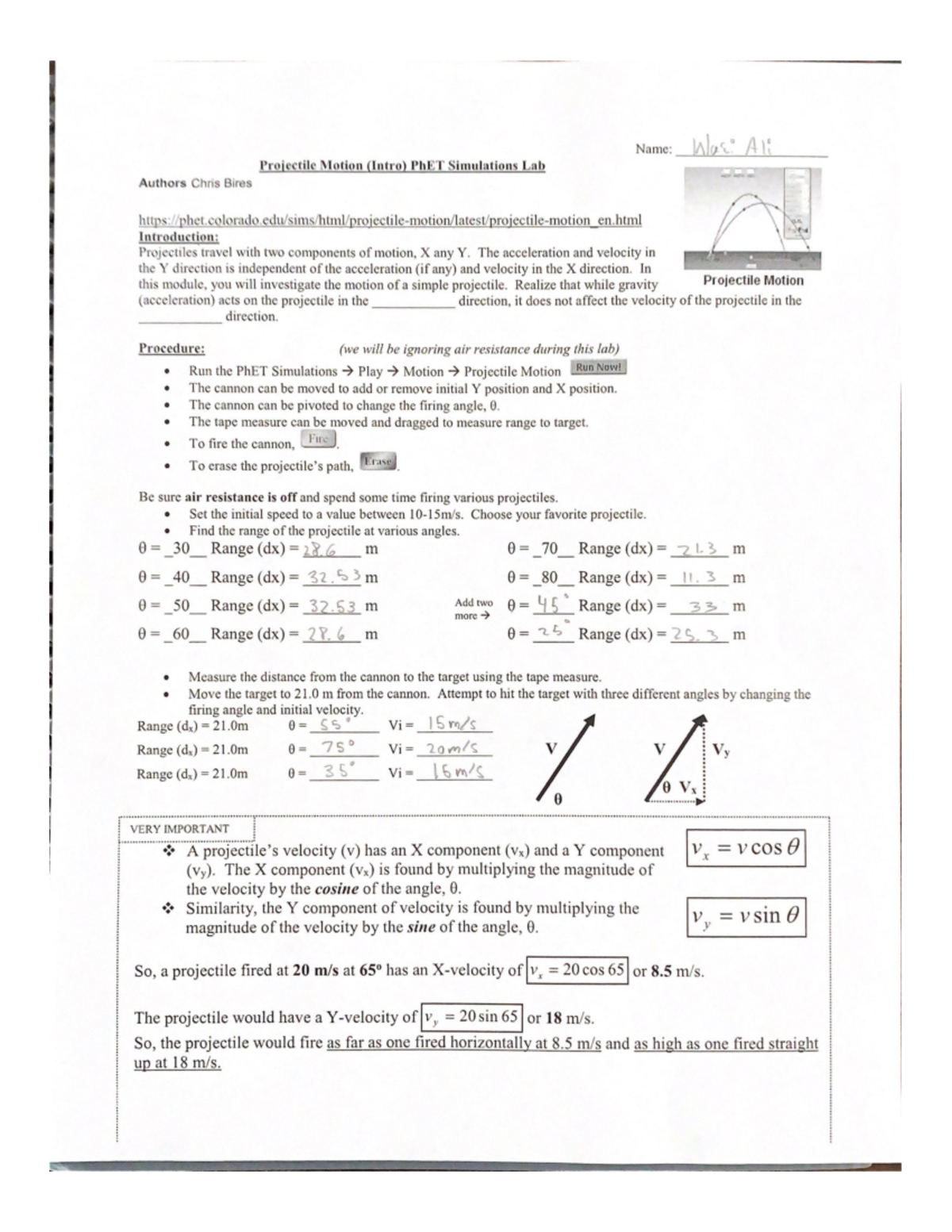 Projectile Motion - Studocu