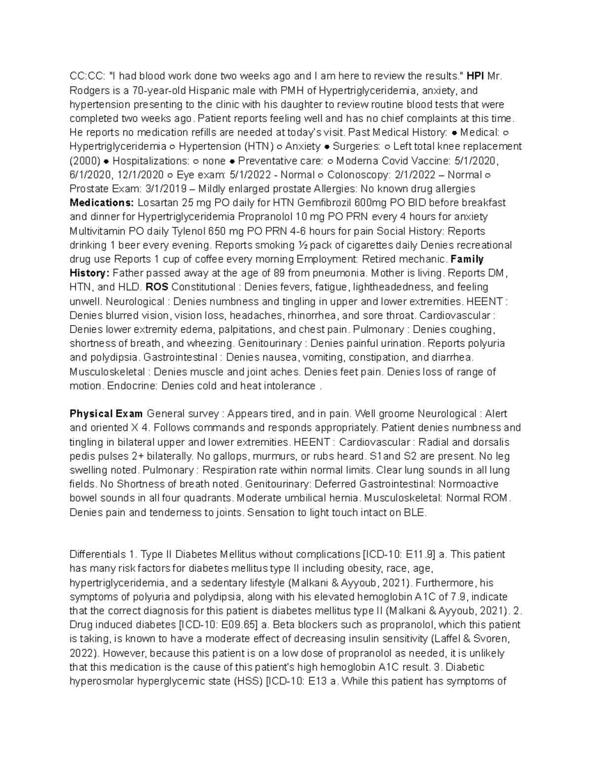 Review of Routine Blood Tests: Type II Diabetes Diagnosis - Studocu
