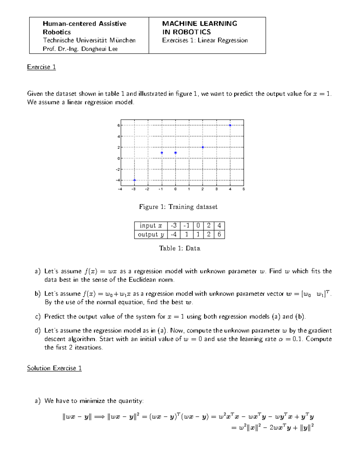 L2 linear regression Solutions - Human-centered Assistive MACHINE LEARNING Robotics IN ROBOTICS ...