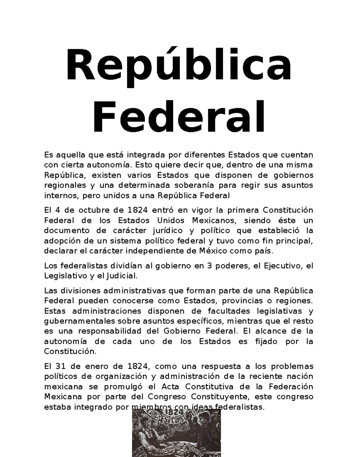 República Federal - material de repaso - República Federal Es aquella ...