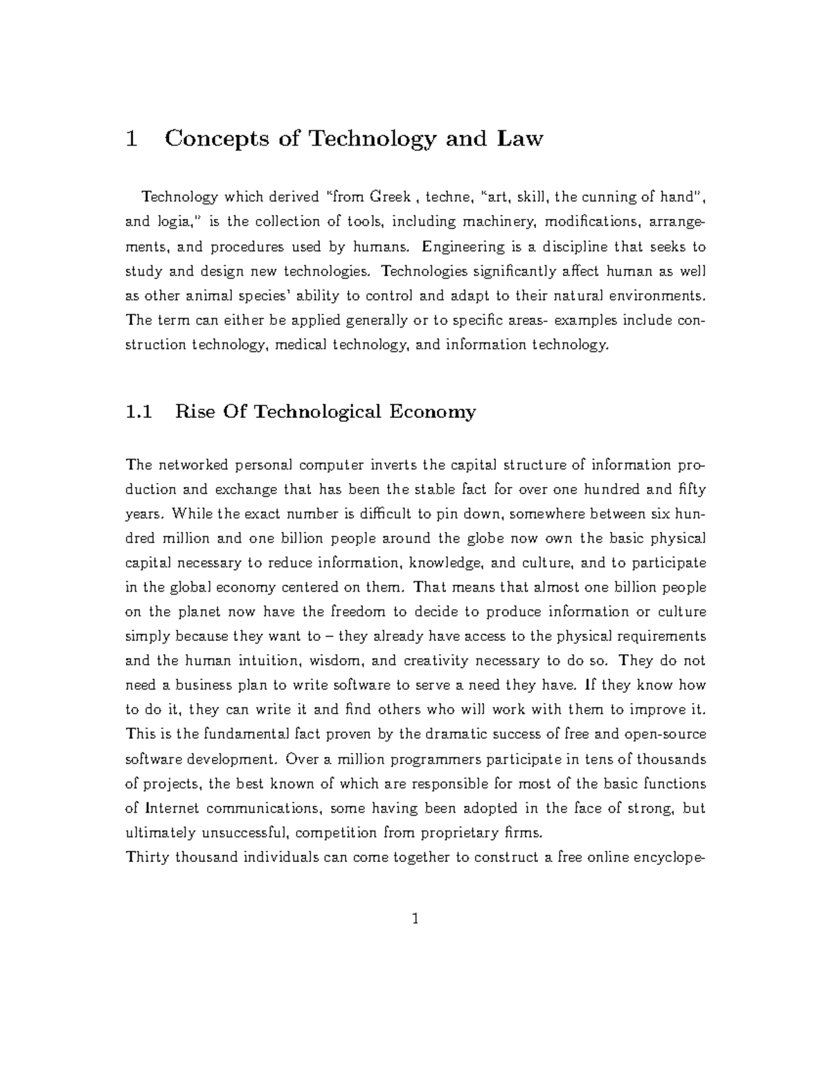 Concepts of Technology and Law - 1 Concepts of Technology and Law ...