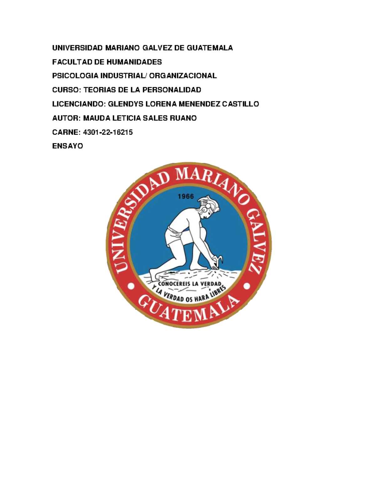 Ensayo Mauda - Tareas - UNIVERSIDAD MARIANO GALVEZ DE GUATEMALA ...