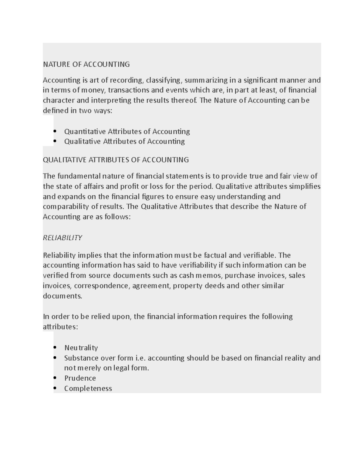 Need of accounting - NATURE OF ACCOUNTING Accounting is art of recording, classifying ...