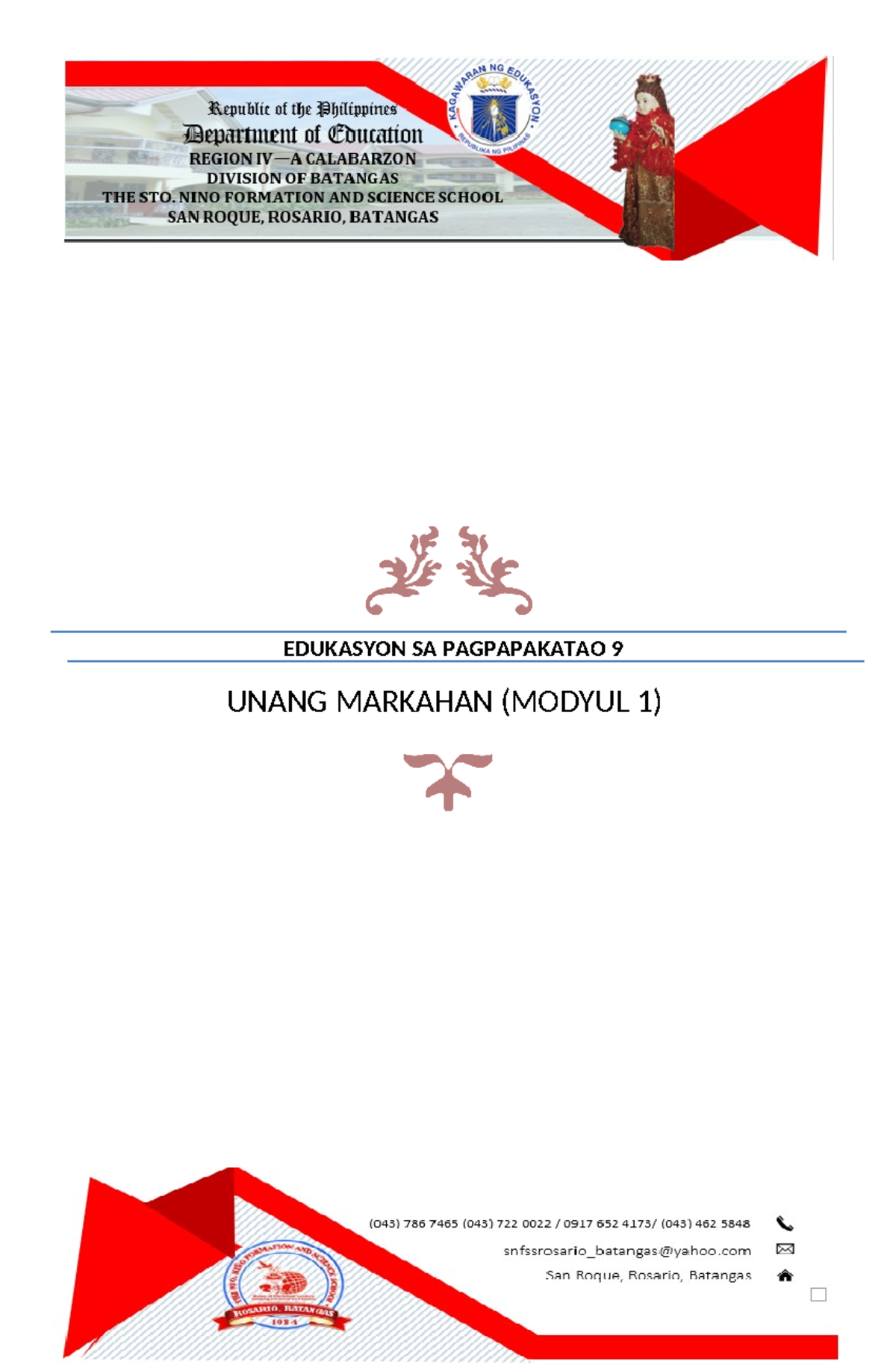 8 G9 3SP Q1 M1 - IT IS ALL ABOUT ESP 9 - EDUKASYON SA PAGPAPAKATAO 9 ...