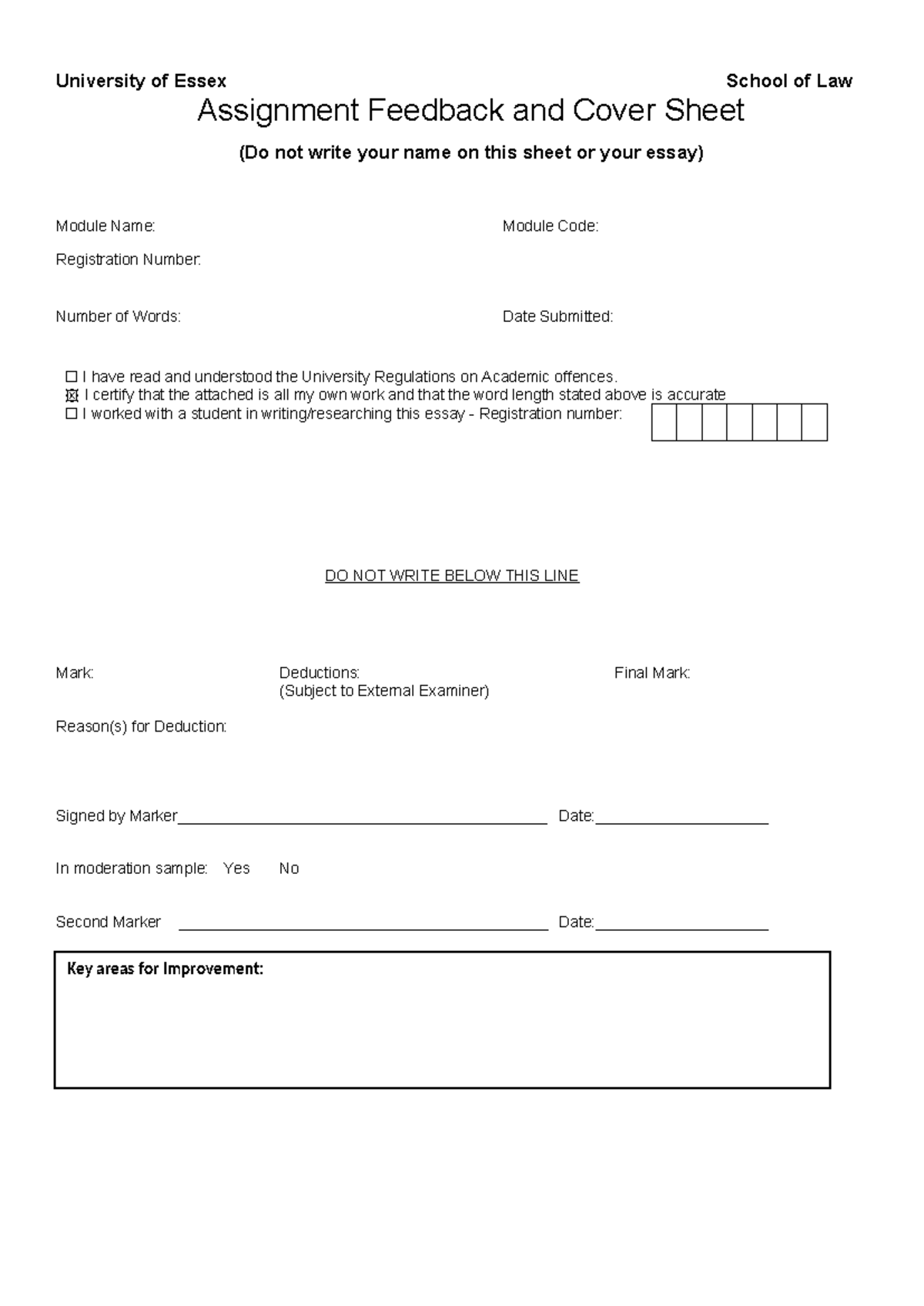 Reflective Cover LV4 v2 - University of Essex School of Law Assignment ...