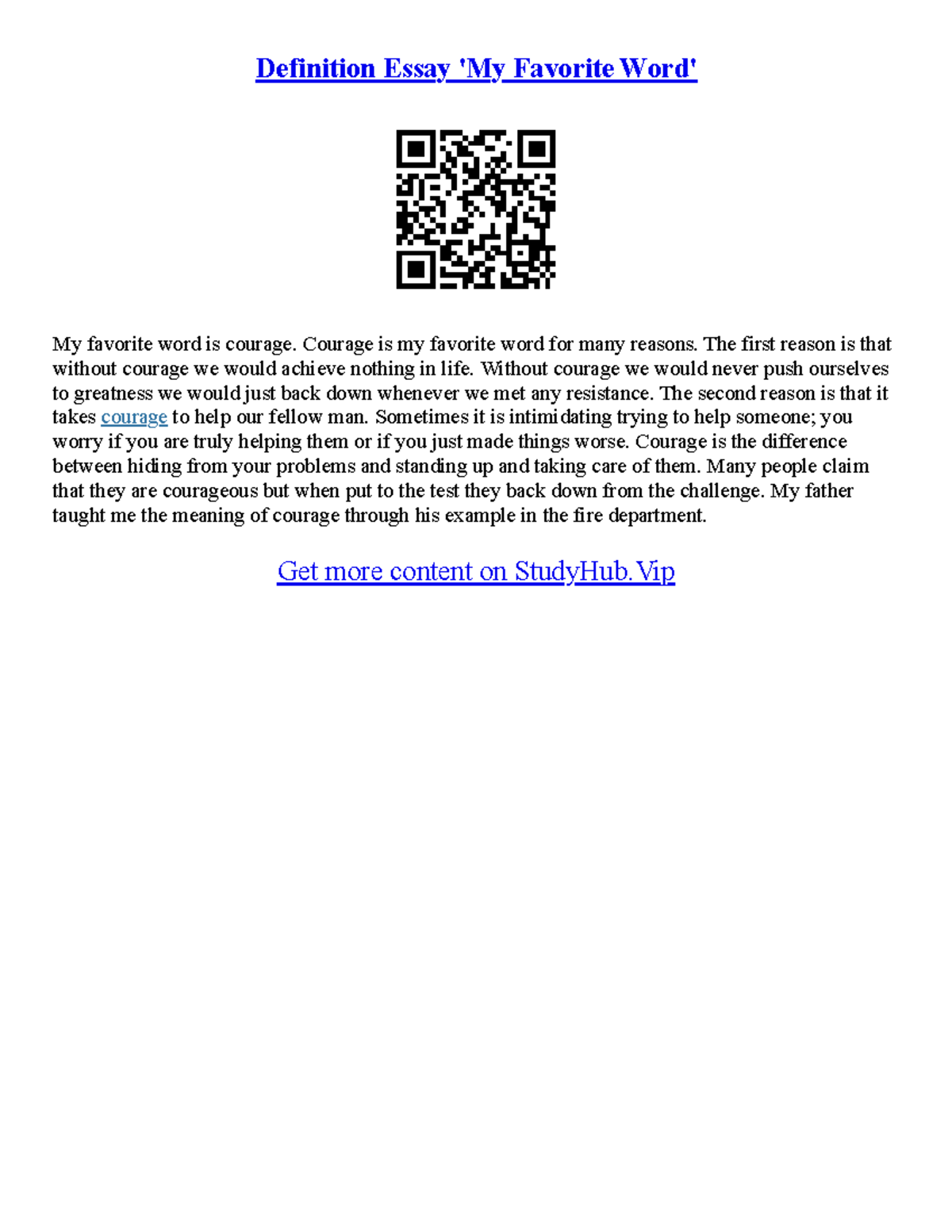 Favorite Word Essay - Definition Essay 'My Favorite Word' My favorite ...