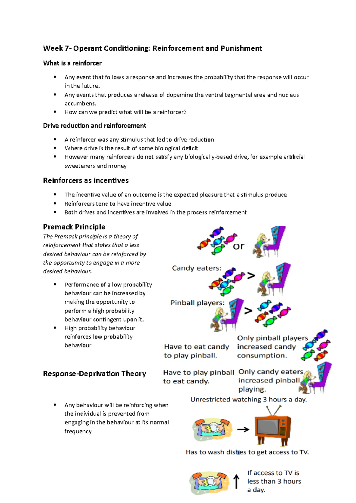 Week 7 reinforcement and punishment - Week 7- Operant Conditioning ...