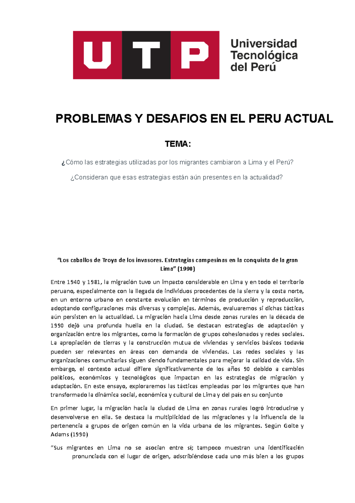 Semana 8- Problematicas EN EL PERÚ Actual - PROBLEMAS Y DESAFIOS EN EL ...