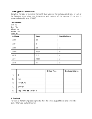De La Salle University • College of Computer Studies Course ...