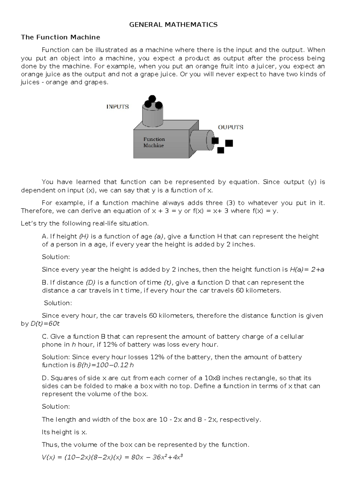 1Q-Gen Math-Handout-Functions in Real Life Situations - GENERAL ...