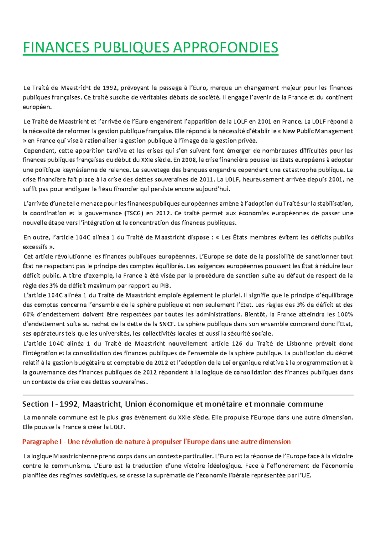 Finances publiques approfondies - Warning: TT: undefined function: 32 Warning: TT: undefined ...