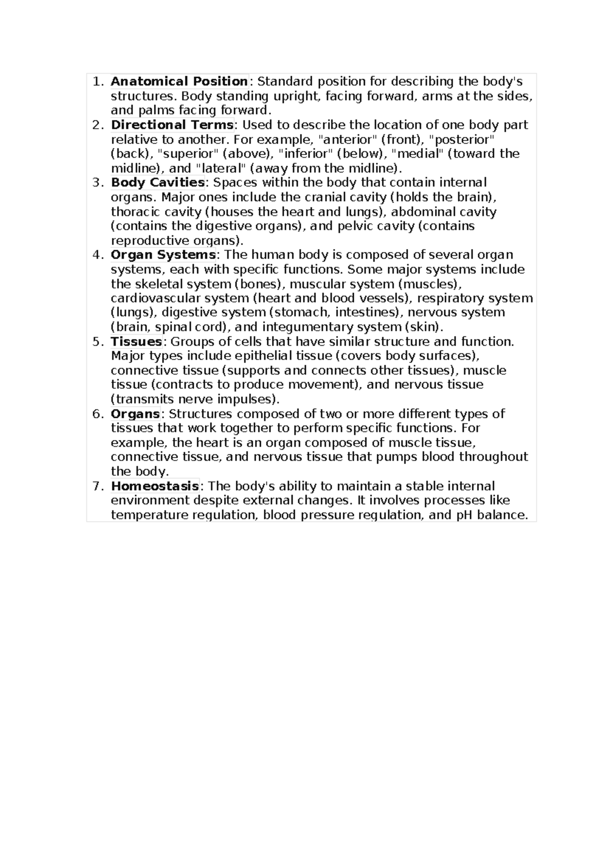 Anatomical Position - Body standing upright, facing forward, arms at ...