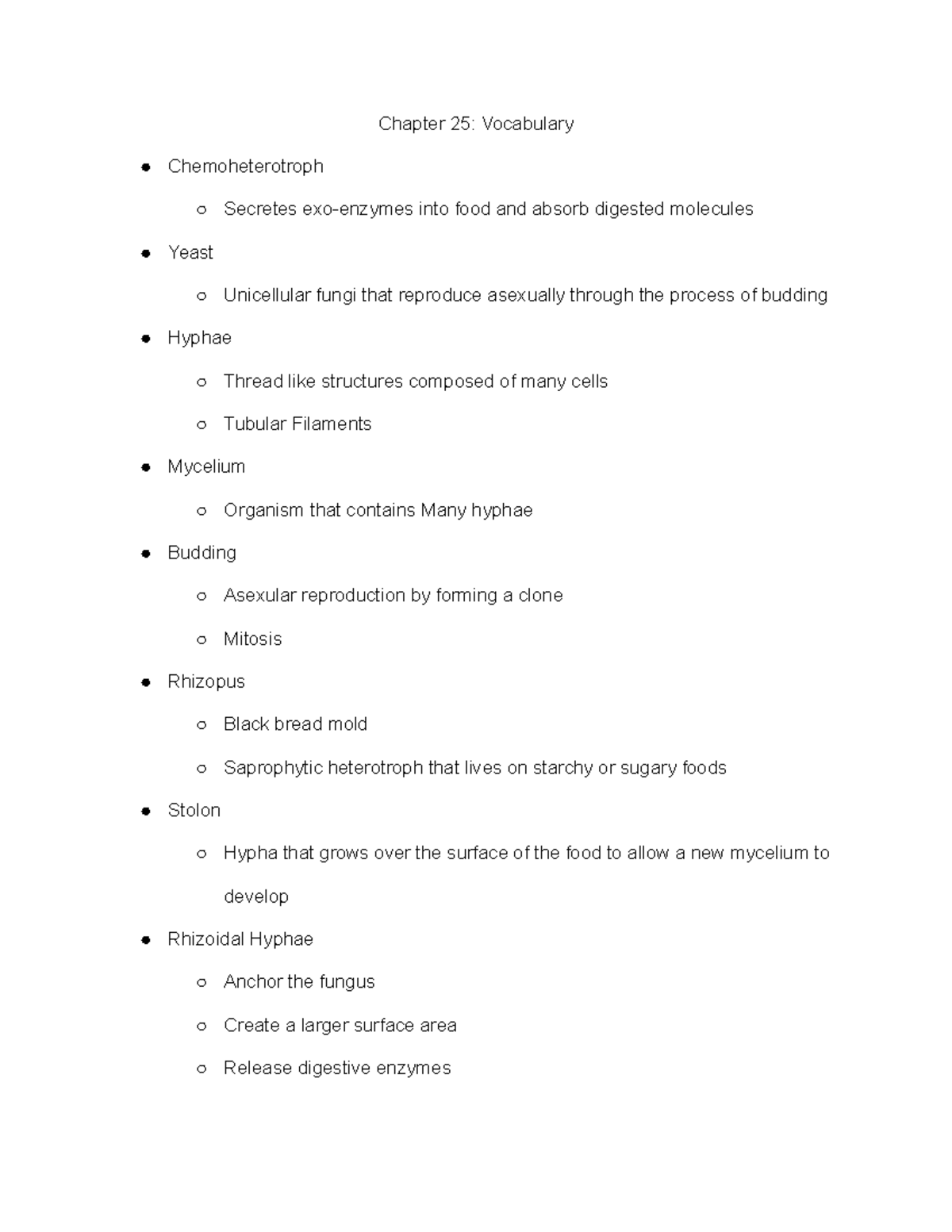 Chapter 25 Vocabulary - Chapter 25: Vocabulary Chemoheterotroph ...
