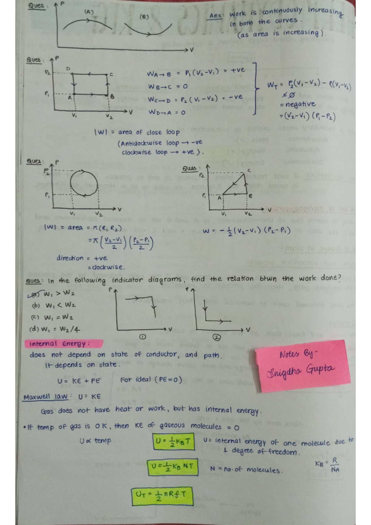 Thermo and KTG (handwritten) -2 - Bsc. Physics - Studocu
