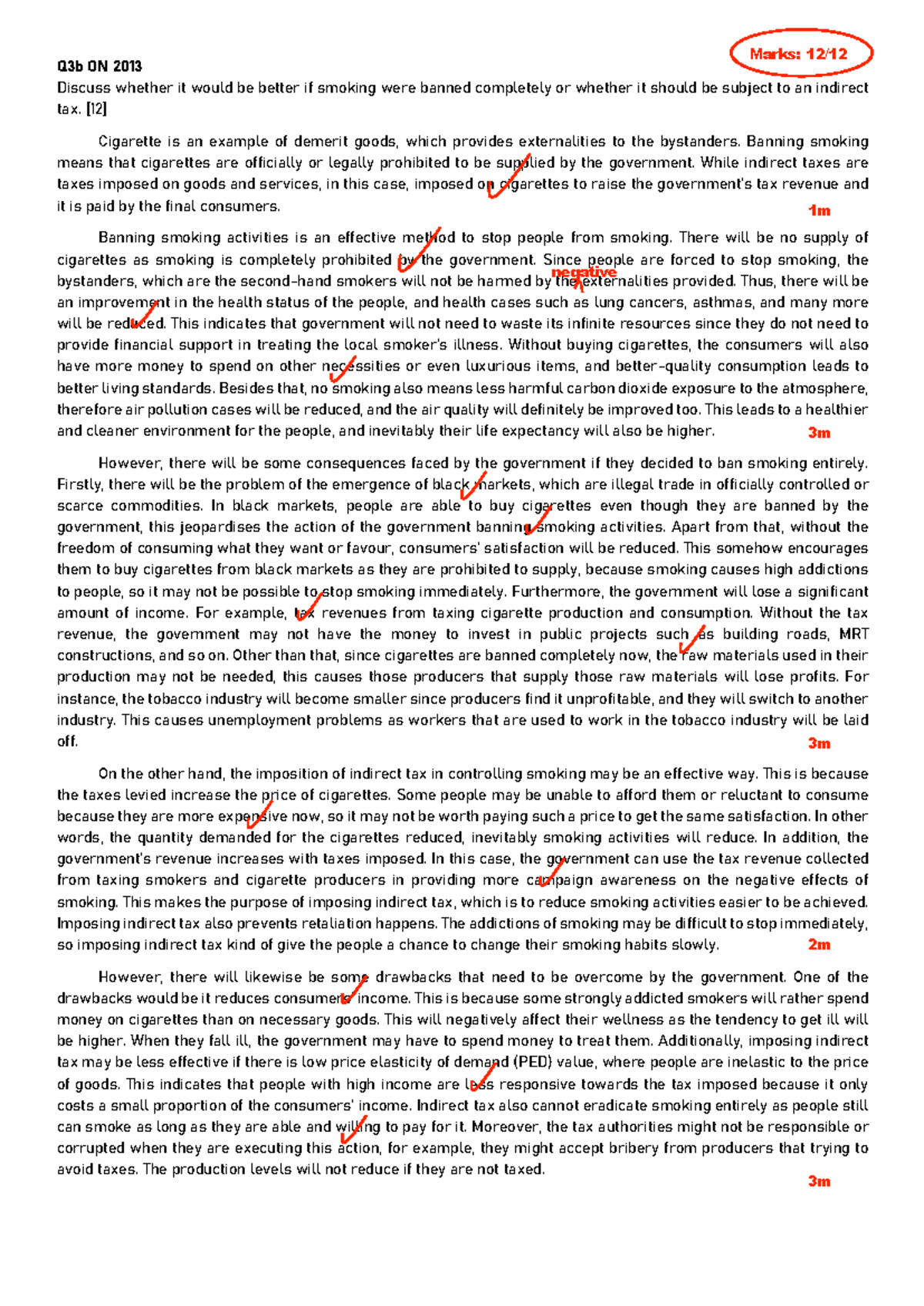 Essay Agnes - sample answer - Q3b ON 2013 Discuss whether it would be ...