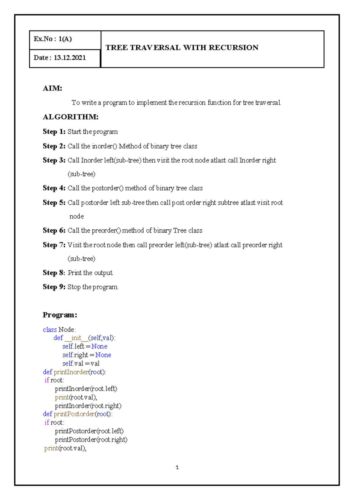 ADSA LAB Programs (10) - advanced data structure lab manual - AIM: To write a program to ...