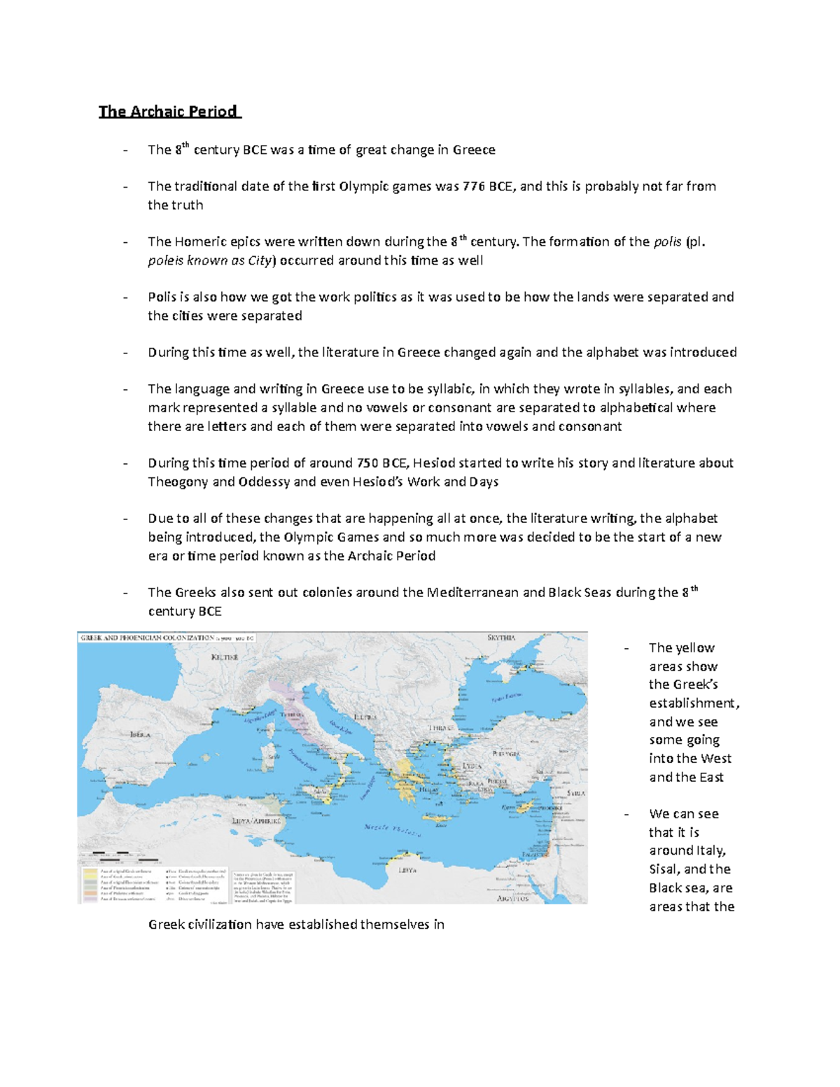 The Archaic Period - The Archaic Period The 8th century BCE was a time ...