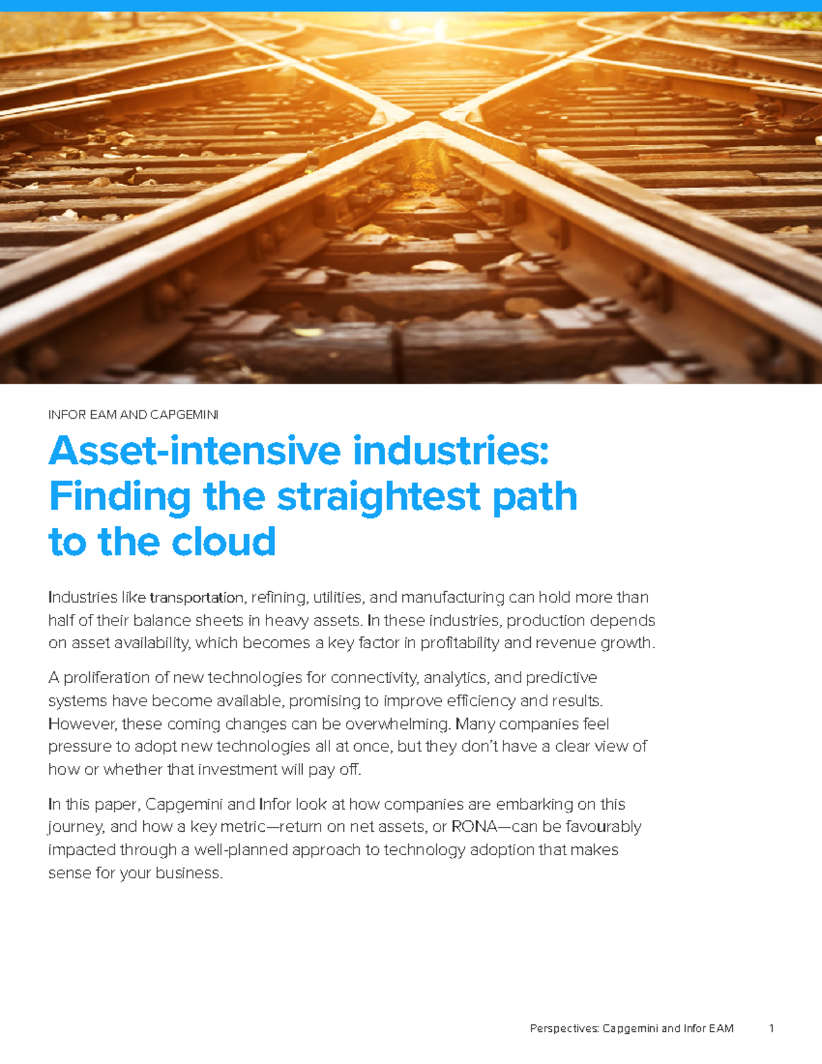 Asset Intensive Industries Finding the straightest path to the cloud ...
