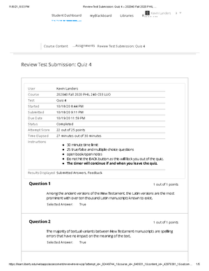 Quiz Jesus and His Divine Identity PHIL240 Christian Evidences (B01 ...